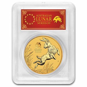 Buy 2023 Australia 2 oz Gold Lunar Rabbit MS-70 PCGS (FS, Red Label ...