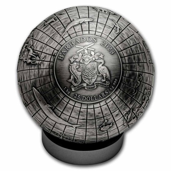 Buy 2023 Barbados 1 kilo Silver Animals of the World Spherical Coin | APMEX