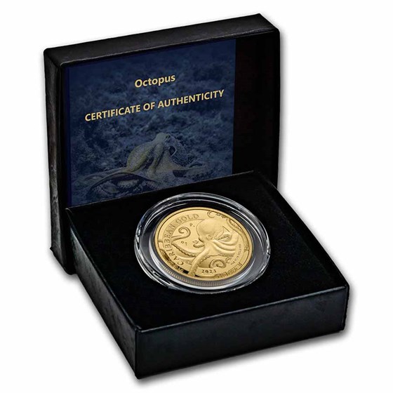 Buy 2023 Barbados 1 oz Gold Caribbean Octopus BU | APMEX