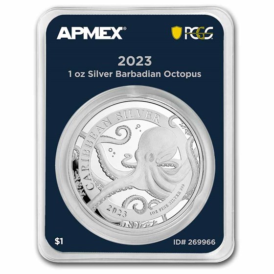 Buy 2023 Barbados 1 oz Silver Octopus (MD® Premier + PCGS FS) | APMEX