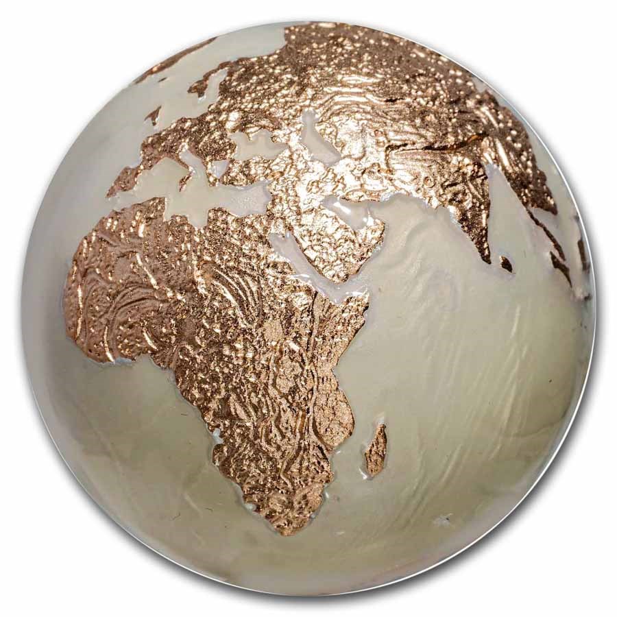 2023 Barbados 3 oz Silver Bright Marble: Planet Earth (No Pkg)