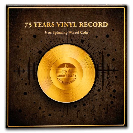 Buy 2023 Barbados 3 oz Silver Spinning Wheel Vinyl Record | APMEX