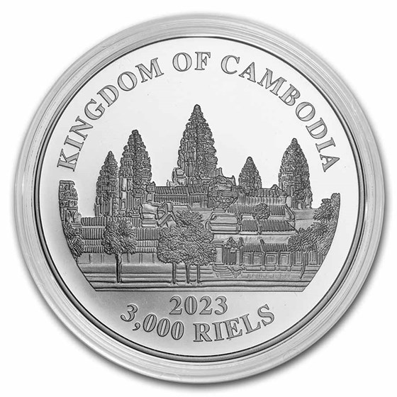 Buy 2023 Cambodia 1 oz Colorized Silver Wildlife - Clouded Leopard | APMEX