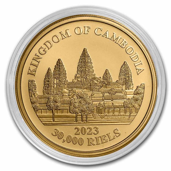 Buy 2023 Cambodia 1 oz Gold Wildlife Series - Clouded Leopard BU | APMEX