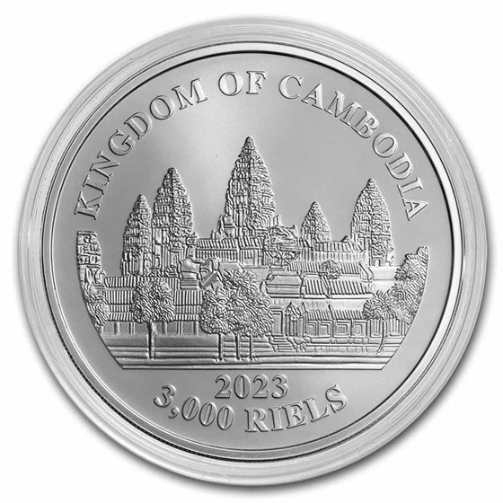 Buy 2023 Cambodia 1oz Silver Asian Elephant Colorized BU (in Capsule) | APMEX