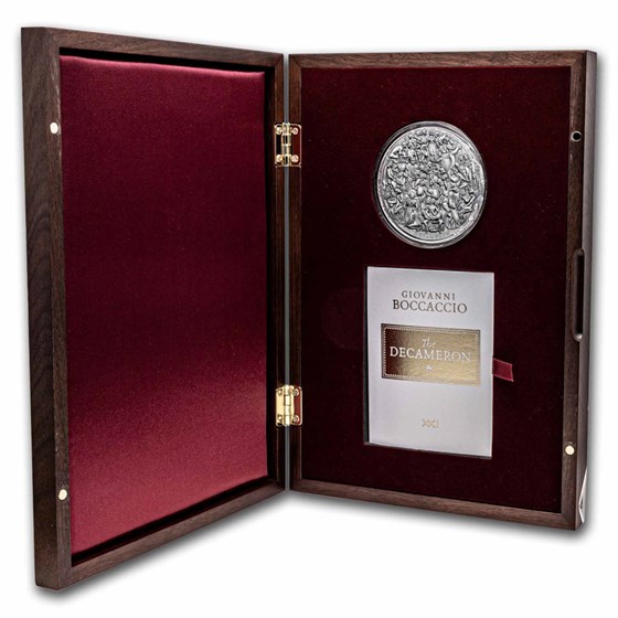 Buy 2023 Cameroon 5 oz Silver Giovanni Boccaccio: The Decameron | APMEX
