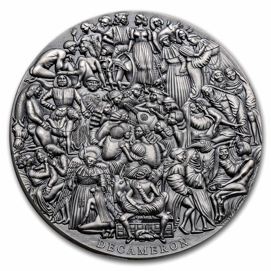 Buy 2023 Cameroon 5 oz Silver Giovanni Boccaccio: The Decameron | APMEX