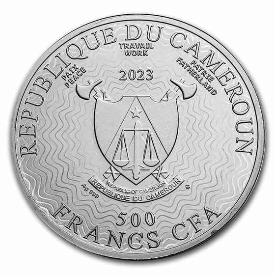 2023 Cameroon Silver 6-Coin Viking Chess Set