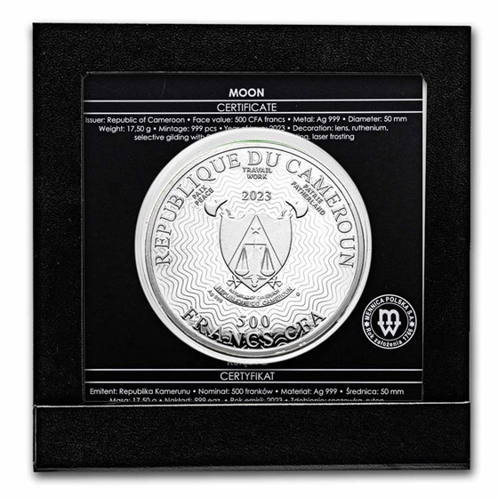 Buy 2023 Cameroon Silver Solar System: Moon | APMEX