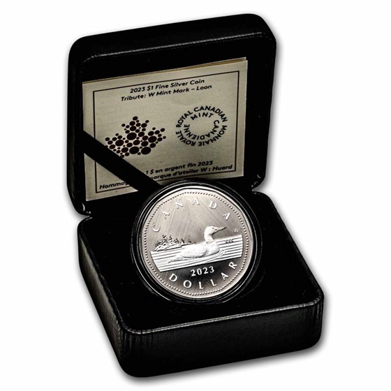 2023 Canada 1 oz Silver $1 Tribute: W Mint Mark Loon