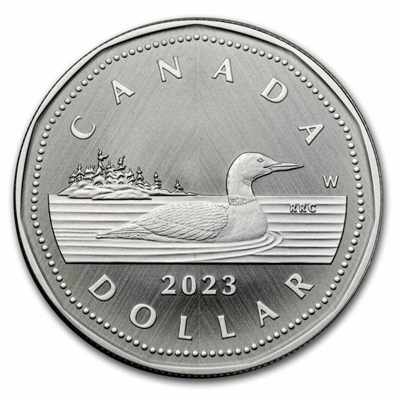 2023 Canada 1 oz Silver $1 Tribute: W Mint Mark Loon