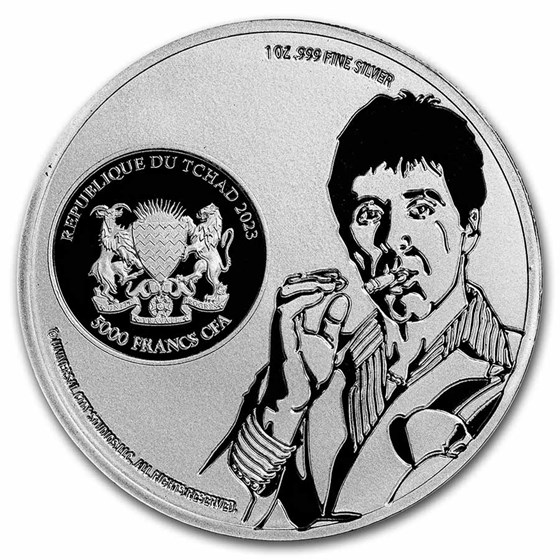 Buy 2023 Chad 1 oz Silver Color Proof Scarface 40th | APMEX