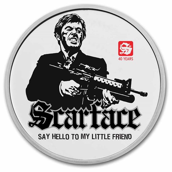 Buy 2023 Chad Colorized 1 oz Silver 5000 Franc Scarface 40th in TEP | APMEX