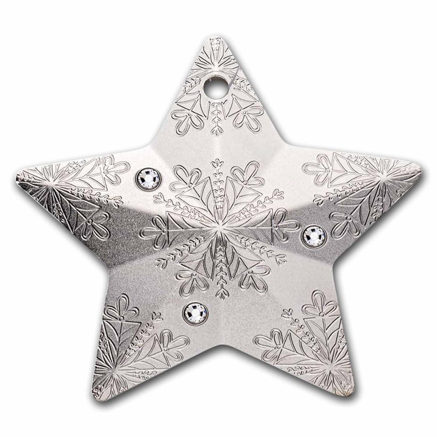 Buy 2023 Cook Islands 1 oz Silver Holiday Ornament: Snowflake Star | APMEX