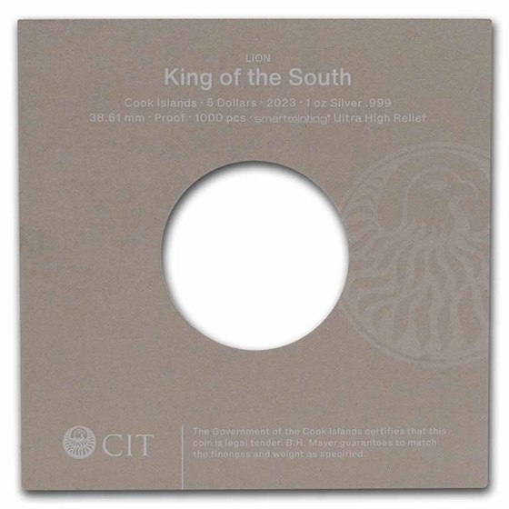 Buy 2023 Cook Islands 1 oz Silver King of the South: Lion | APMEX