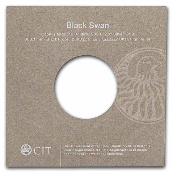 Buy 2023 Cook Islands 2 oz Silver Black Swan Black Proof | APMEX