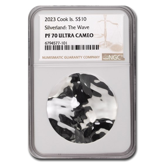 Buy 2023 Cook Islands 2 oz Silver Silverland: The Wave PF-70 UCAM NGC ...