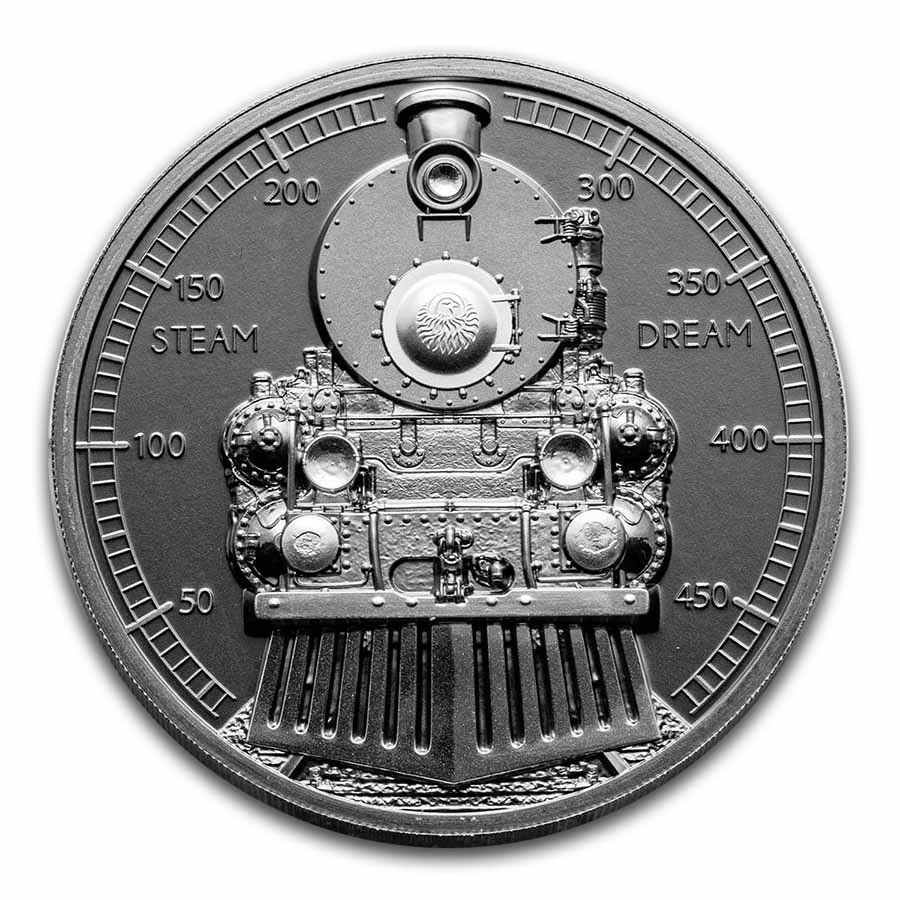 Buy 2023 Cook Islands 2 oz Silver Train: Steam Dream Black Proof | APMEX