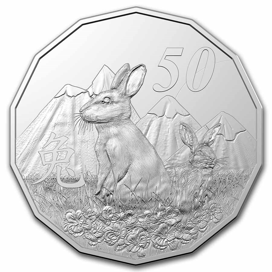 Buy 2023 Cupro-Nickel 50c Tetra-decagon Lunar Year of the Rabbit | APMEX