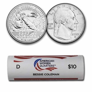 Buy 2023-D Bessie Coleman Women's Quarter 40-Coin BU Roll | APMEX