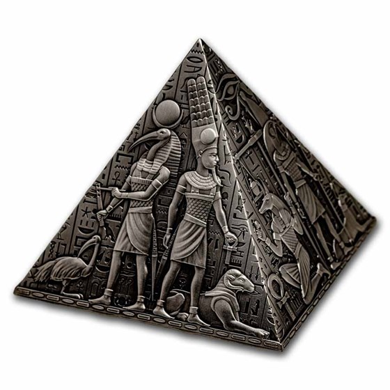 Buy 2023 Djibouti 1 kilo Silver Antique Ancient Pyramid Shaped Coin | APMEX