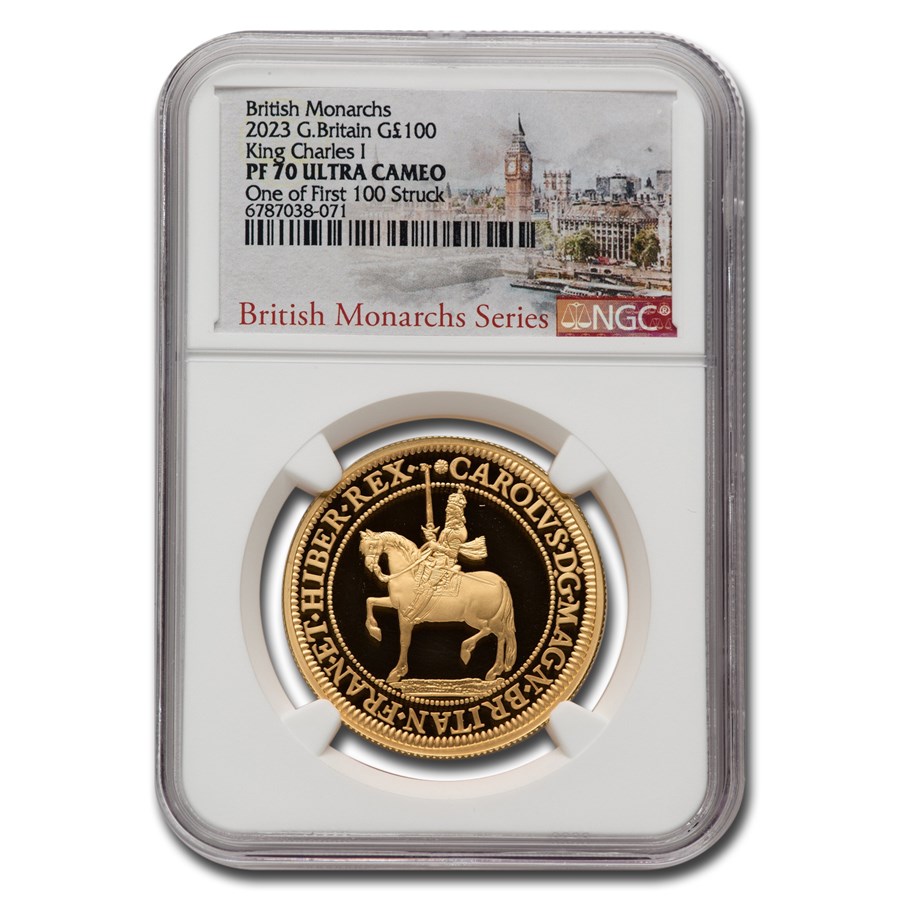 2023 England 1 oz Gold 100 Pounds King Charles I PF-70 NGC (100)