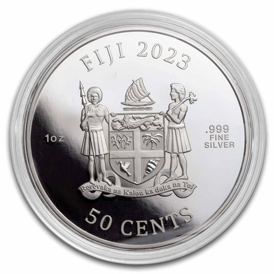 2023 Fiji 1 oz Silver Mythical Creatures - Unicorn (Colorized)
