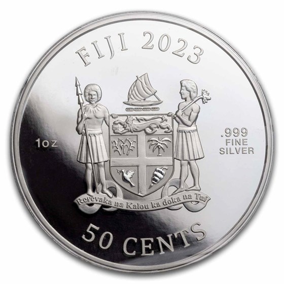 2023 Fiji 1 oz Silver Mythical Creatures - Unicorn (Colorized)