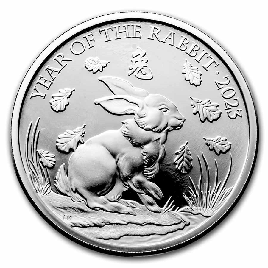 Buy 2023 GB 1 oz Silver Year of the Rabbit Prf Box & COA (Milk Spots ...