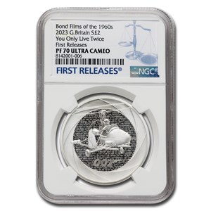 2023 GB Bond Films of the 60s 1 oz Silver PF-70 UCAM NGC (FR)