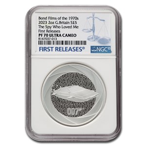2023 GB Bond Films of the 70s 2 oz Silver PF-70 UCAM NGC (FR)