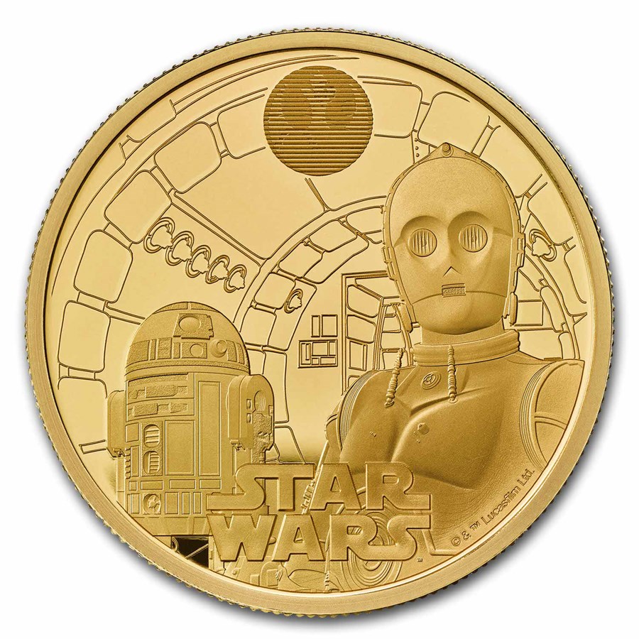 Buy 2023 GB Star Wars: R2-D2 and C-3PO 1 oz Gold £100 Proof Coin | APMEX
