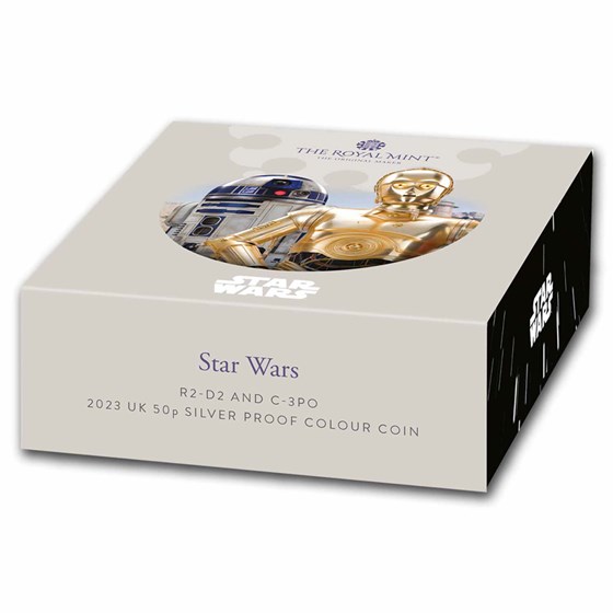 Buy 2023 GB Star Wars: R2-D2 and C-3PO 50p Colorized Silver Prf Coin ...