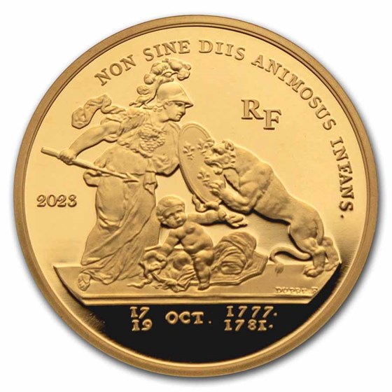 Buy 2023 Gold €50 Humanity Proof: Libertas Americana | APMEX