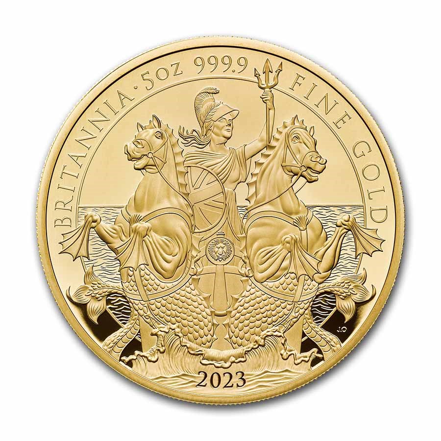 Buy 2023 Great Britain 5 oz Proof Gold Britannia (w/ Box & COA) | APMEX