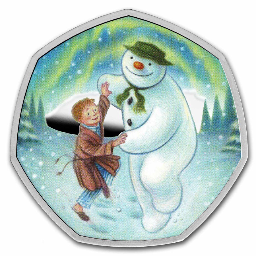2023 Great Britain The Snowman 50p Color Silver Proof Coin