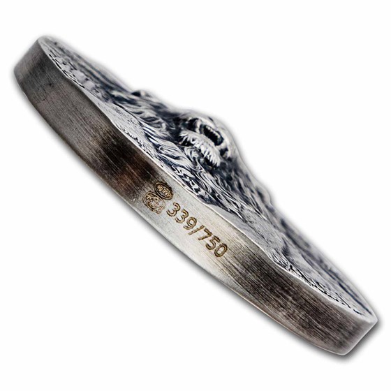 Buy 2023 Ivory Coast 3 oz Antique Silver Predators: Lion | APMEX