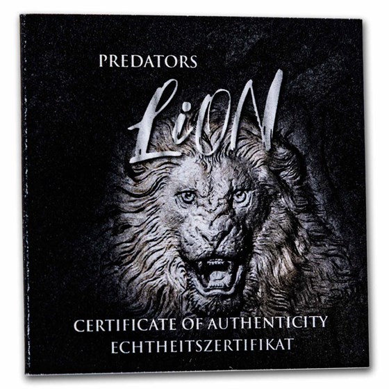 Buy 2023 Ivory Coast 3 oz Antique Silver Predators: Lion | APMEX