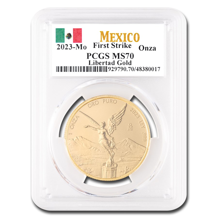 Buy 2023 Mexican 1 oz Gold Libertad MS-70 PCGS (First Strike) | APMEX