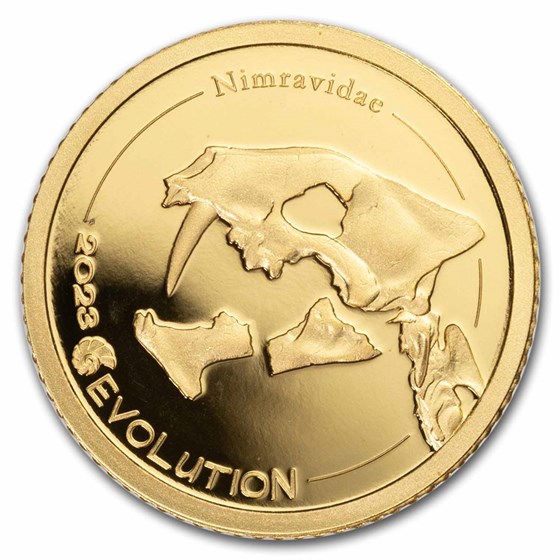 Buy 2023 Mongolia 1/2 gram Proof Gold Evolution of Life: Nimravidae | APMEX