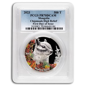 Buy 2023 Mongolia 1 oz Silver Spirits: Chipmunk PR-70 PCGS DCAM (FDI ...
