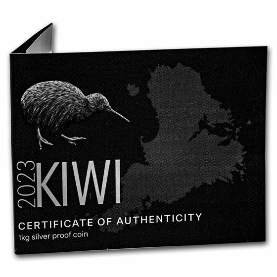 Buy 2023 New Zealand 1 kilo Silver Proof Tokoeka Kiwi | APMEX