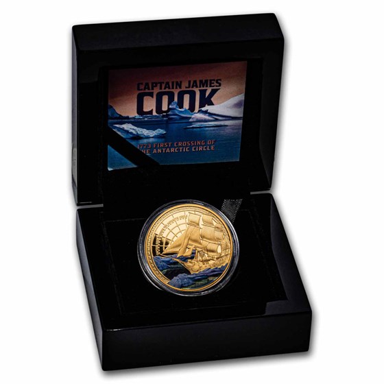 Buy 2023 Niue 1 oz Gold Captain Cook Crosses The Antarctic Circle | APMEX