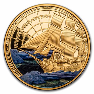 Buy 2023 Niue 1 oz Gold Captain Cook Crosses The Antarctic Circle | APMEX