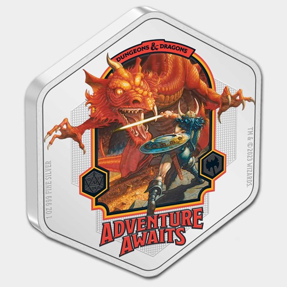 Buy 2023 Niue 1 oz Silver $2 Dungeons & Dragons Hexagonal Coin | APMEX