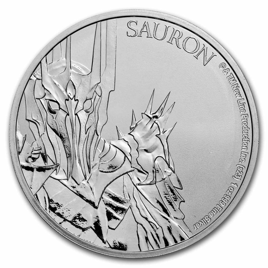 Buy 2023 Niue 1 oz Silver $2 Lord of the Rings: Sauron (Scruffy) | APMEX