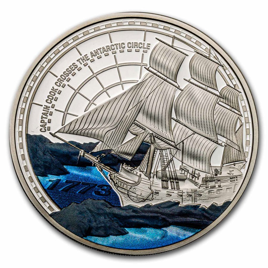 Buy 2023 Niue 1 oz Silver Captain Cook Crosses The Antarctic Circle | APMEX