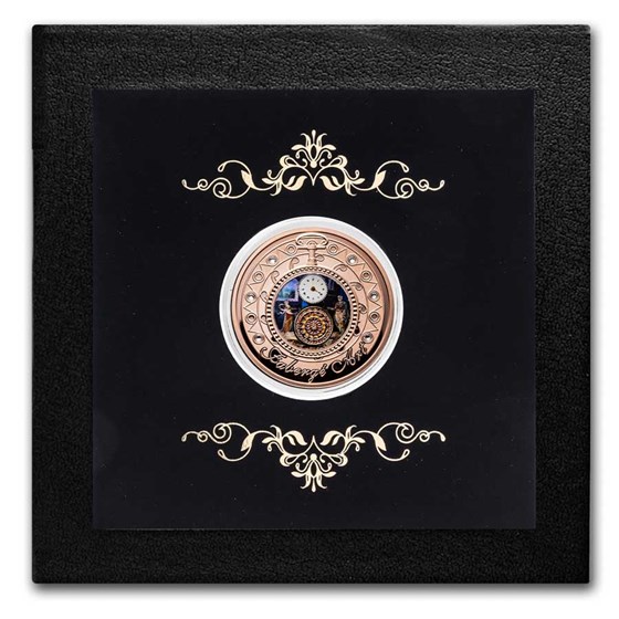 2023 Niue 1 oz Silver Faberge Eggs: Pocket Watch (Dmg. Box)