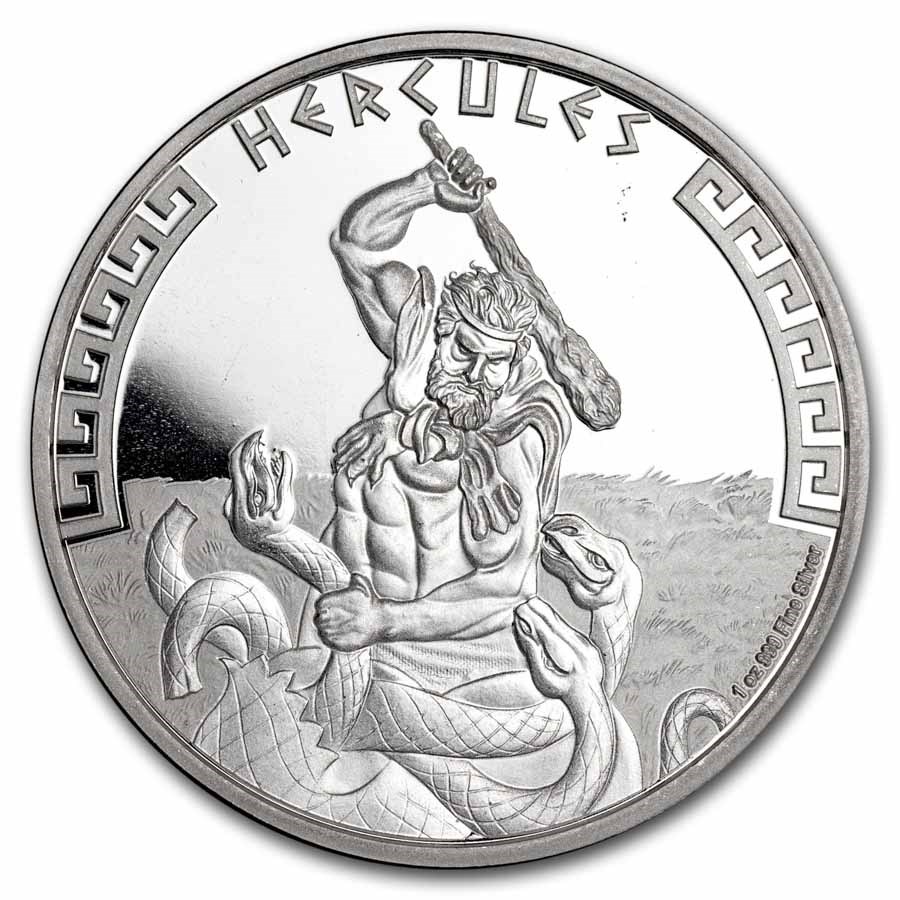 2023 Niue 1 oz Silver Heroes of Greek Mythology:Hercules Abrasion