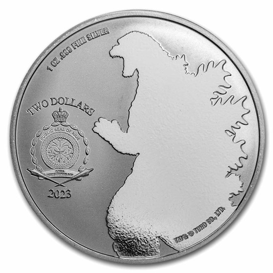 Buy 2023 Niue 1 oz Silver Mothra Coin BU (Spotting) | APMEX